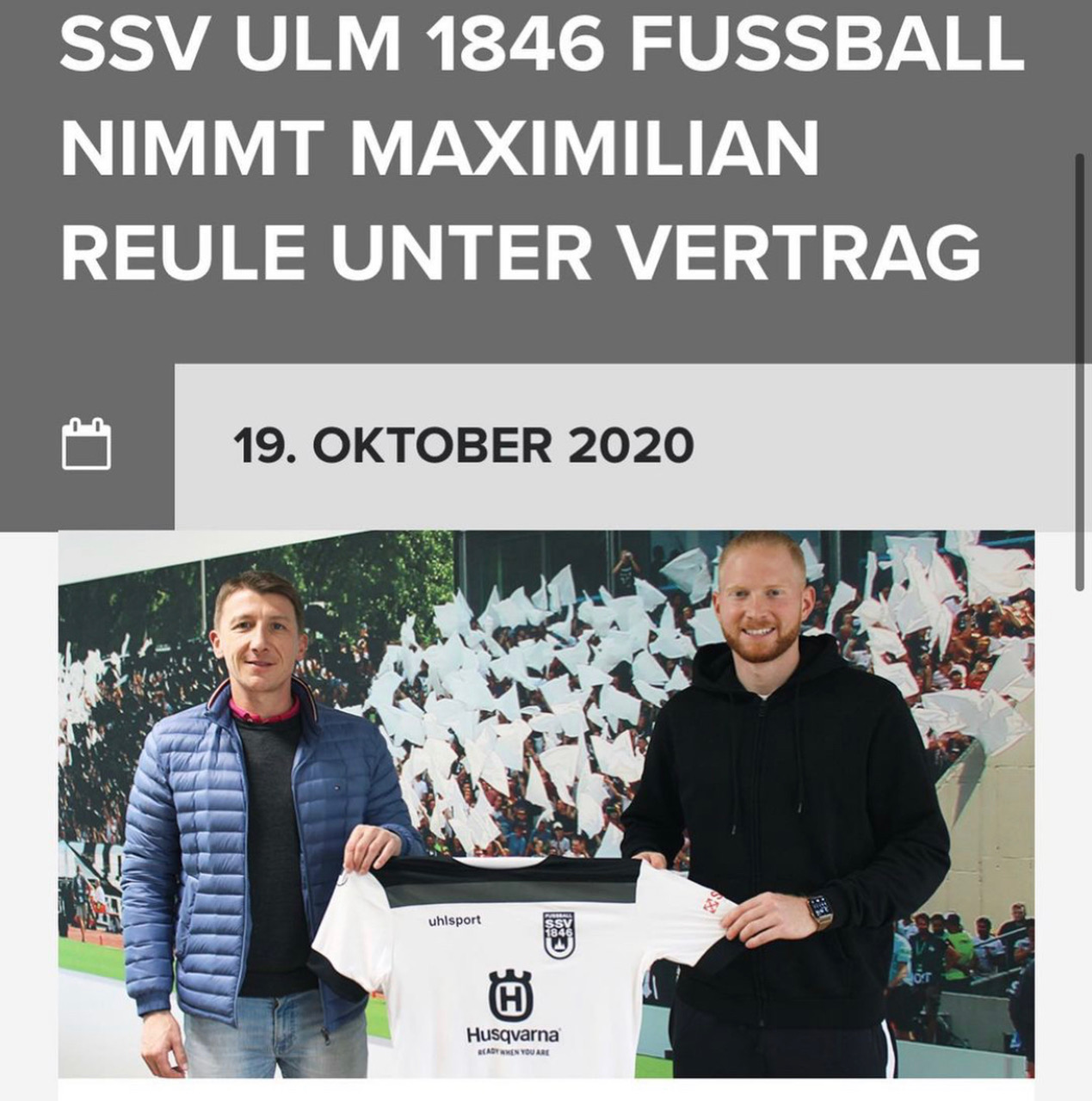 FPS Torwart Max Reule unterschreibt einen Einjahresvertrag bei SSV Ulm ...